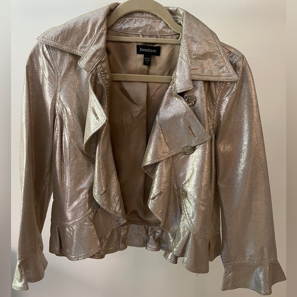 bebe | Jackets & Coats | Bebe Metallic Jacket | Poshmark